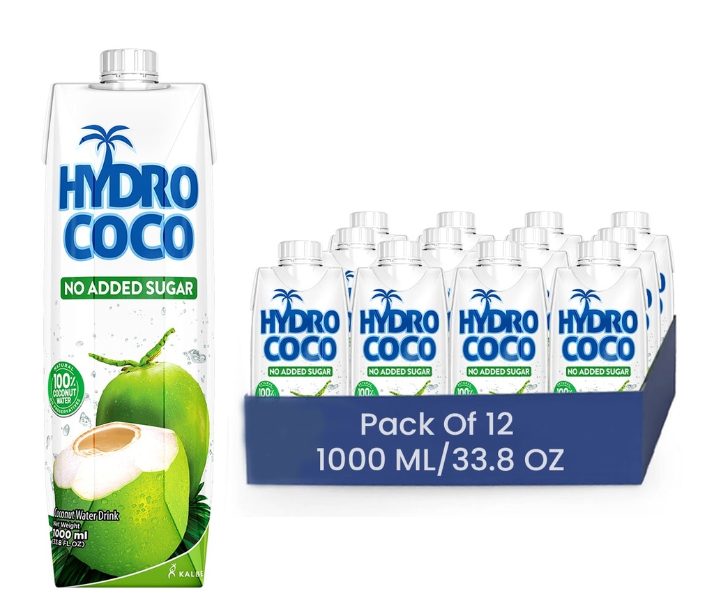 Hydrococo No Added Sugar Coconut Water 1000ml/12 Pack | Kassir Import
